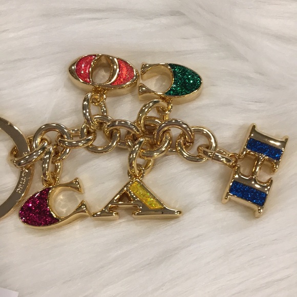 Coach | Accessories | Coach Multicolors Letter Mix Charms Keyring Nwt ...